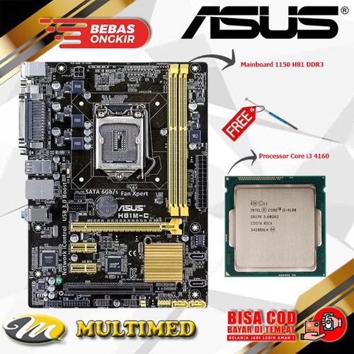 Jual Paket Motherboard Mainboard Intel LGA 1150 H81 DDR3 + Core I3 4160 - ASROCK - Kota Bekasi ...
