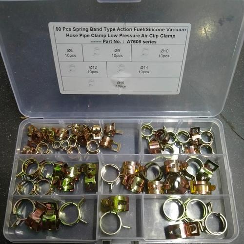 Jual klem selang bensin radiator kompresor clamp set 60 pcs 6mm - 15mm ...