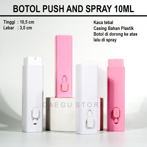 Jual Botol Push Spray 10ml - Refill Parfum Mini Botol Kaca Casing Plastik - Merah Muda - Jakarta ...