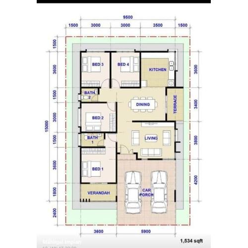 Jual Model desain denah rumah dengan model baru free revisi - Kab ...