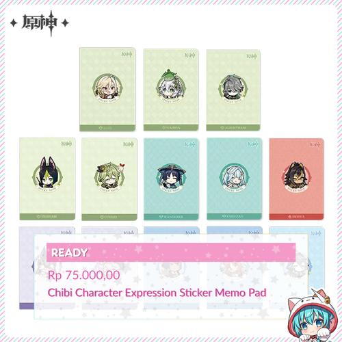 Jual Genshin Impact Chibi Character Expression Sticker Memo Pad - Nilou ...