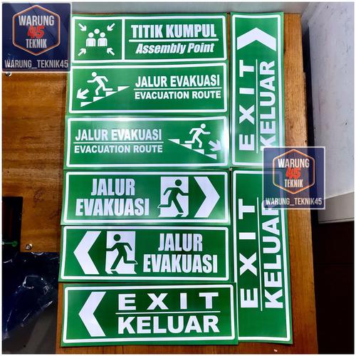 Promo stiker sticker safety sign K3 Jalur - EVAKUASI TR-KA - Jakarta ...