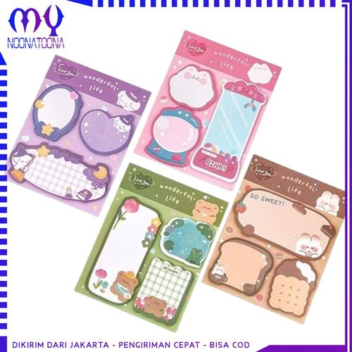 Promo Kertas Note Tempel Motif Lucu 3 IN 1 Tempelan Kertas Memo Catatan ...