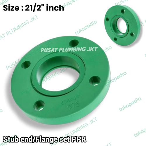 Jual Stub end PPR 75mm flange adaptor PPR 21/2" inch Flange set PPR ...