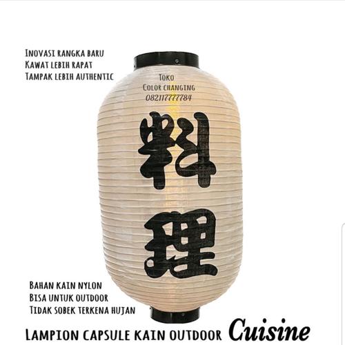 Promo Lampion capsule RYORI / CUISINE Putih dekorasi restoran jepang ...