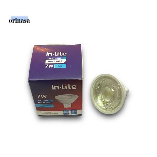 Jual Lampu Spotlight Halogen LED MR16 Inlite 7W 7 Watt - Putih 6500K ...