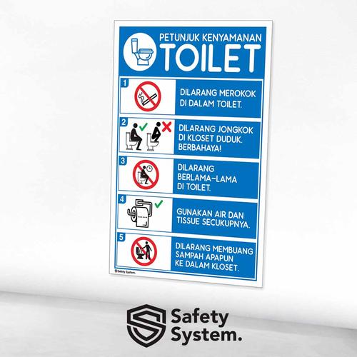 Jual Stiker petunjuk kenyamanan penggunaan wc toilet kloset duduk ...