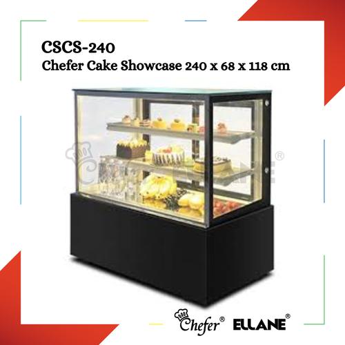 Jual Chefer square cake showcase display kue chiller 3 layer 240 cm ...
