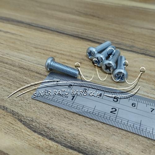 Jual BAUT JP M6X20 PANJANG 2CM 2 CM PAN HEAD BAUD 10 M6 X 20 6X20 6 X ...