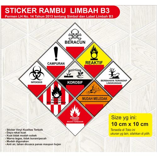 Jual Stiker Vinyl Rambu B3 / Stiker Simbol Limbah B3 /Rambu-rambu ...