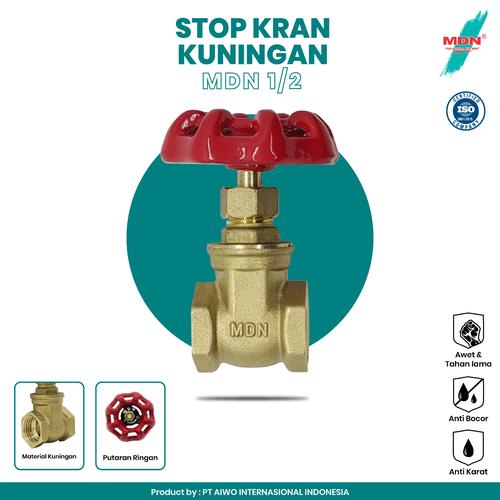 Jual STOP KRAN KUNINGAN MDN 1/2'' / STOPKRAN KUNINGAN / STOPKRAN RINGAN ...