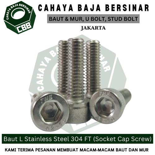Jual Baut L Stainless Steel 304 M8 x 10mm - M8 x 50mm FT (Socket Cap Screw) - M8 x 25mm ...