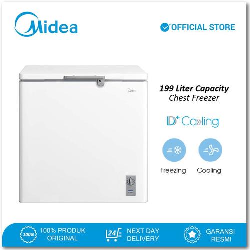 Promo MIDEA CHEST FREEZER BOX HS259CNK PETI PEMBEKU 200 LITER Cicil 0% ...