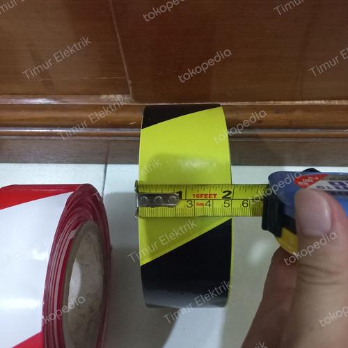 Jual Police Line Garis Polisi Barricade 2"x300 mtr MERAH PUTIH KUNING ...