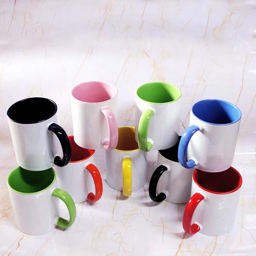 Jual Mug Coating Keramik Twotone (warna dalam) Mug Me Eceran - Biru tua ...