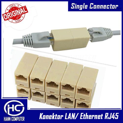 Jual CONNECTOR SAMBUNGAN RJ45 SINGLE for Konektor LAN/ Ethernet (BARREL ...