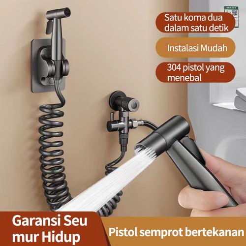 Jual SUS 304 Hitam Matte Stainless Jet Shower Toilet Kamar Mandi Shower ...