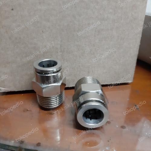 Jual FITTING BESI 8MM DRAT 1/4" MALE CONNECTOR PC08-02 - Jakarta Barat ...