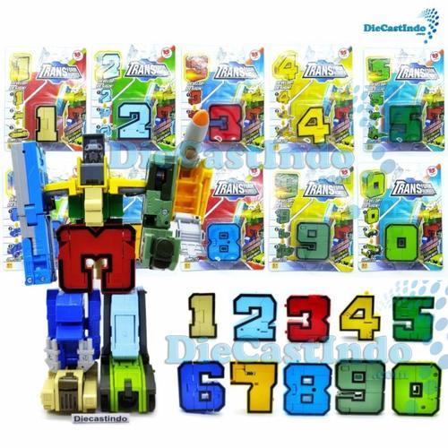 Promo Mainan Anak - Robot Angka transform Number berubah besar 0-9 ( 1 ...