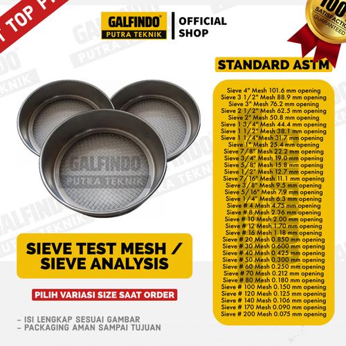 Jual sieve mesh / sieve analysis alat laboratorium standard ASTM - Kab ...