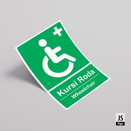 Jual STICKER K3 SAFETYSIGN - KURSI RODA - S(20x15cm) - Kab. Malang - JS ...