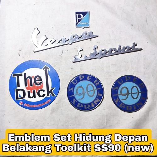 Jual Emblem Set Depan Belakang Toolkit Vespa SS90 Smallframe - Kab ...