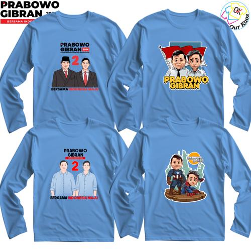 Jual Kaos Distro Prabowo Gibran Lengan Panjang Gemoy Dewasa Biru Muda ...