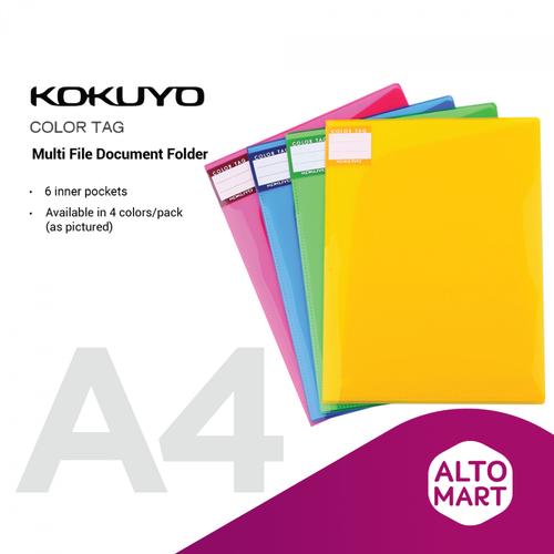 Jual Kokuyo Color Tag Multi File Document Folder Map Bening Organizer ...