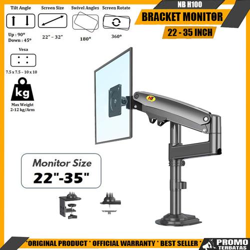 Jual NB H100 h 100 17" - 34" GAS STRUT MONITOR LED LCD ARM NORTH BAYOU - Jakarta Barat - Pro ...