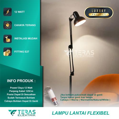 Jual Lampu kamar estetik standing lamp LED lampu baca arsitek - Kota ...