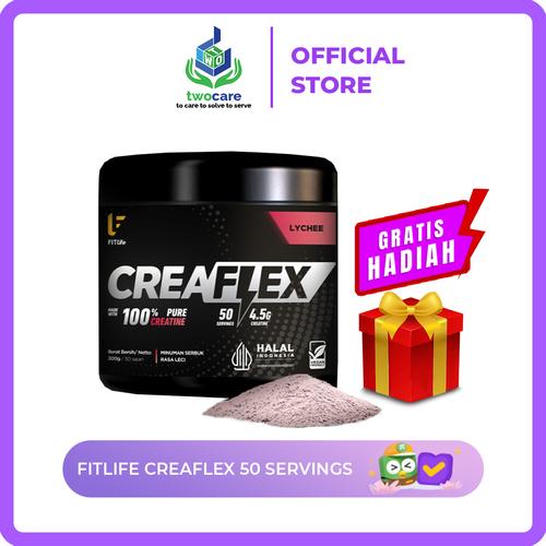 Promo Fitlife Creaflex 300 Gram 50 Serving Lychee Creatine Monohydrate ...