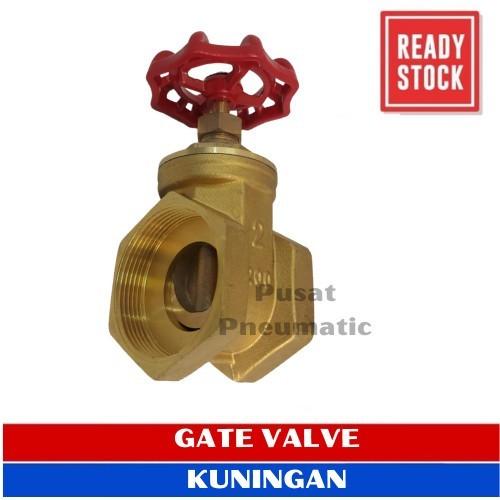 Jual 2" Stop Kran Gate Valve Kuningan / Gate Valve Kuningan Size 2 Inch ...