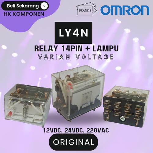 Jual Relay LY4N OMRON 12VDC / LY4N 24VDC / LY4N 220VAC / OMRON ORIGINAL ...