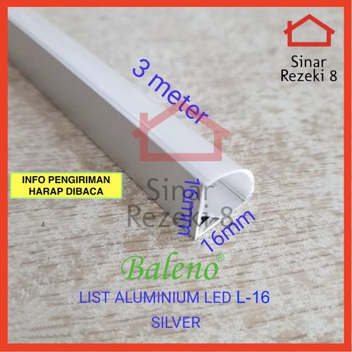 Jual List Lampu LED Strip SIKU / Rumah Lis Cover Aluminium Casing Sudut ...
