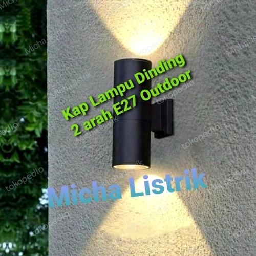 Jual Kap Lampu Sorot Dinding 2 Arah E27 Outdoor/ Housing Lampu dinding ...