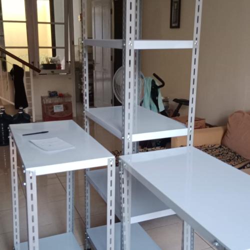 Jual rak plat besi serbaguna elegan P 70 40 65 susun 2 - putih hitam ...