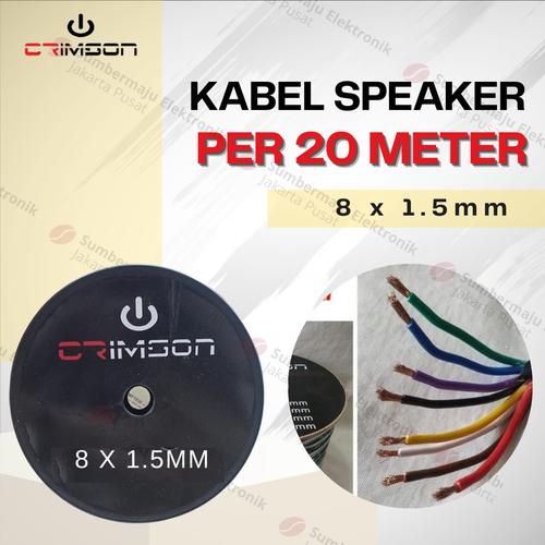Jual Kabel speaker isi 8 ukuran 8x1.5 mm panjang 20m Crimson 8 X 1.5 ...