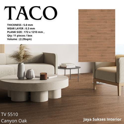 Jual lantai vinyl kayu TACO canyon oak TV 5510 motif kayu tebal 5mm per ...