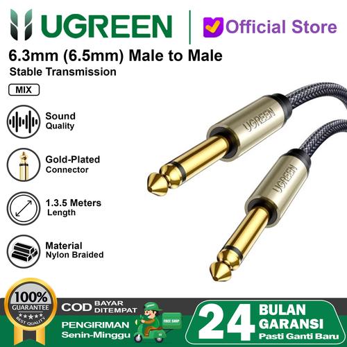 Jual UGREEN Kabel Audio Aux 6.5mm TS Audio Stereo Mono Patch Male to ...