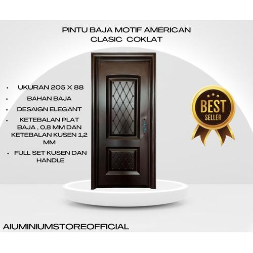 Jual Pintu Utama American Classic Coklat / Pintu Kamar / Pintu Rumah ...