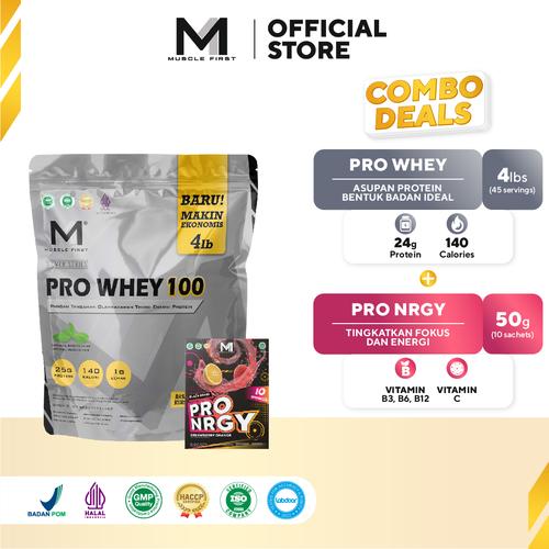 Promo [BUNDLE] MUSCLE FIRST Pro Whey 100 4lbs + Pro NRGY Box Cicil 0% ...