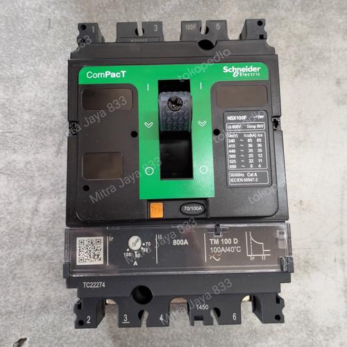 Jual MCCB Schneider NSX TM100D 3P 70.0 - 100A 36KA 380/415Vac ...