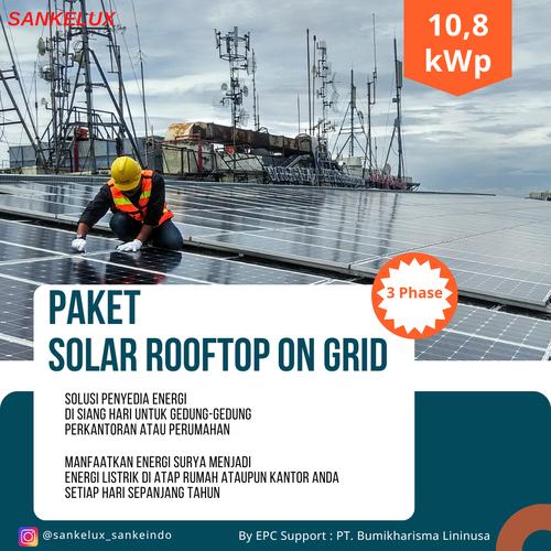Jual PLTS Atap On Grid 10,8 kWp / Solar Rooftop 10,8 kWp On Grid 3 ...
