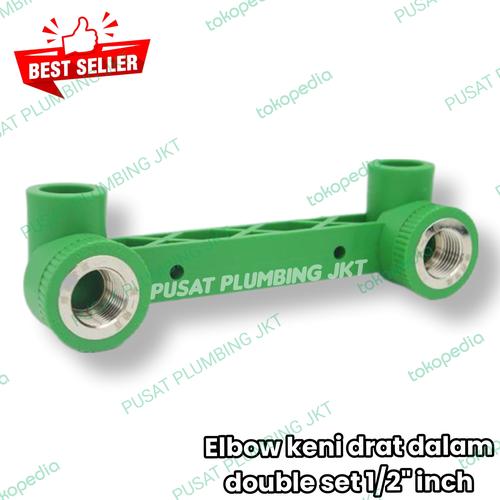 Jual Kran keni drat dalam Female Thread Elbow Double Seat PPR 20mm 1/2 ...