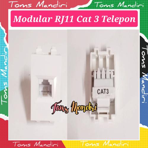 Jual Modular Rj11 telepon Cat3 untuk floor socket - Jakarta Barat ...