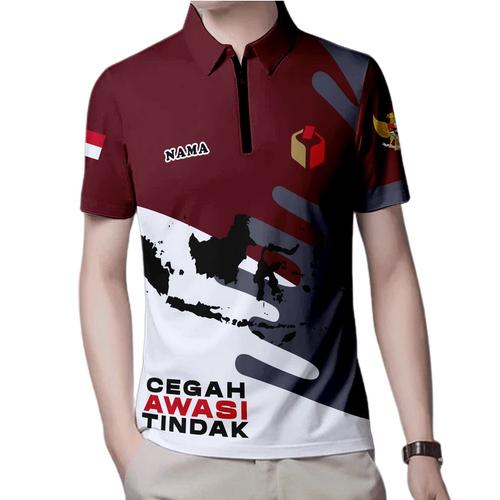 Jual kaos pria premum baju kerah bawaslu/panwaslu/KPPS sublim terbaru ...
