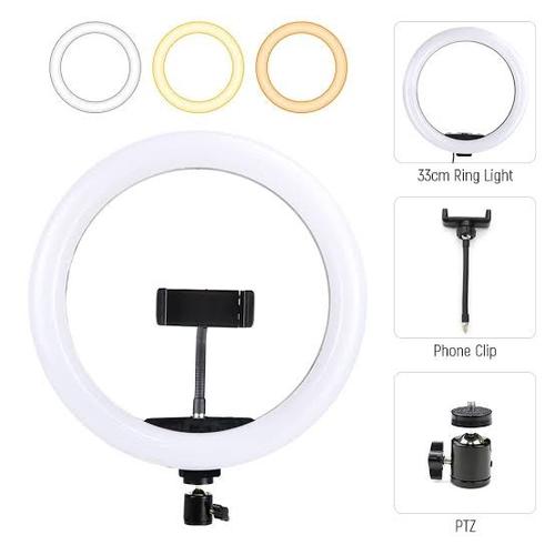 Jual LAMPU RING LIGHT LED 33CM 13INCH RINGLIGHT SELFIE 3MODE LIVE ...