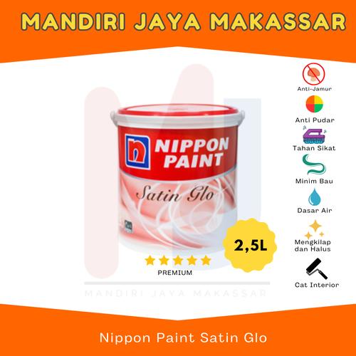 Jual Satin Glo Nippon Paint Cat Interior 2,5L - 1001 Brilliant White ...