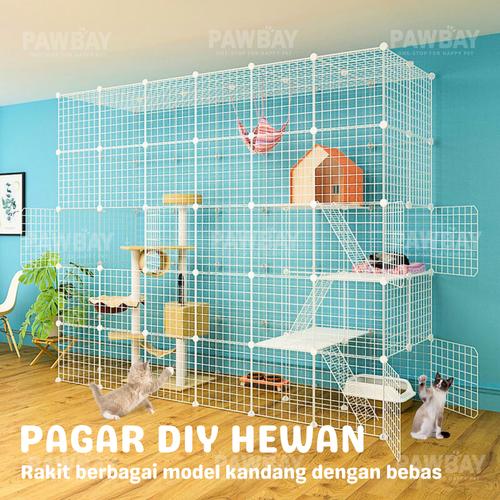 Jual DIY FENCE PAGAR BESI KANDANG KUCING KELINCI ANJING PANEL DAN ...