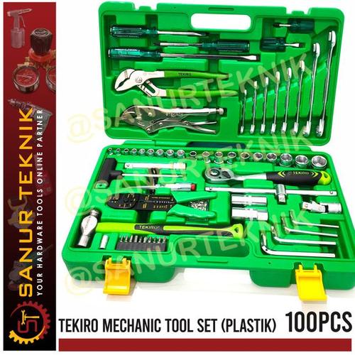 Jual FF TEKIRO Mechanic Tool Set / Mekanik Toolbox Set PLASTIK 100 PCS ...